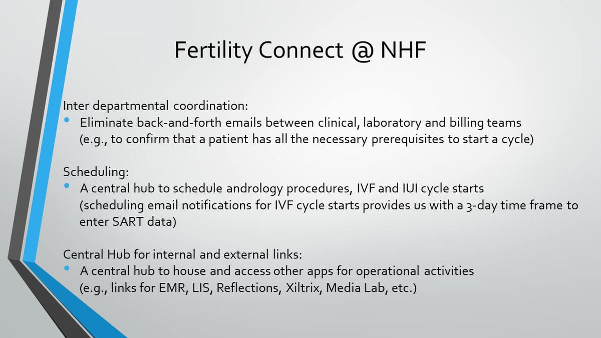 Management of IVF; Electronic Applications to the Rescue ...